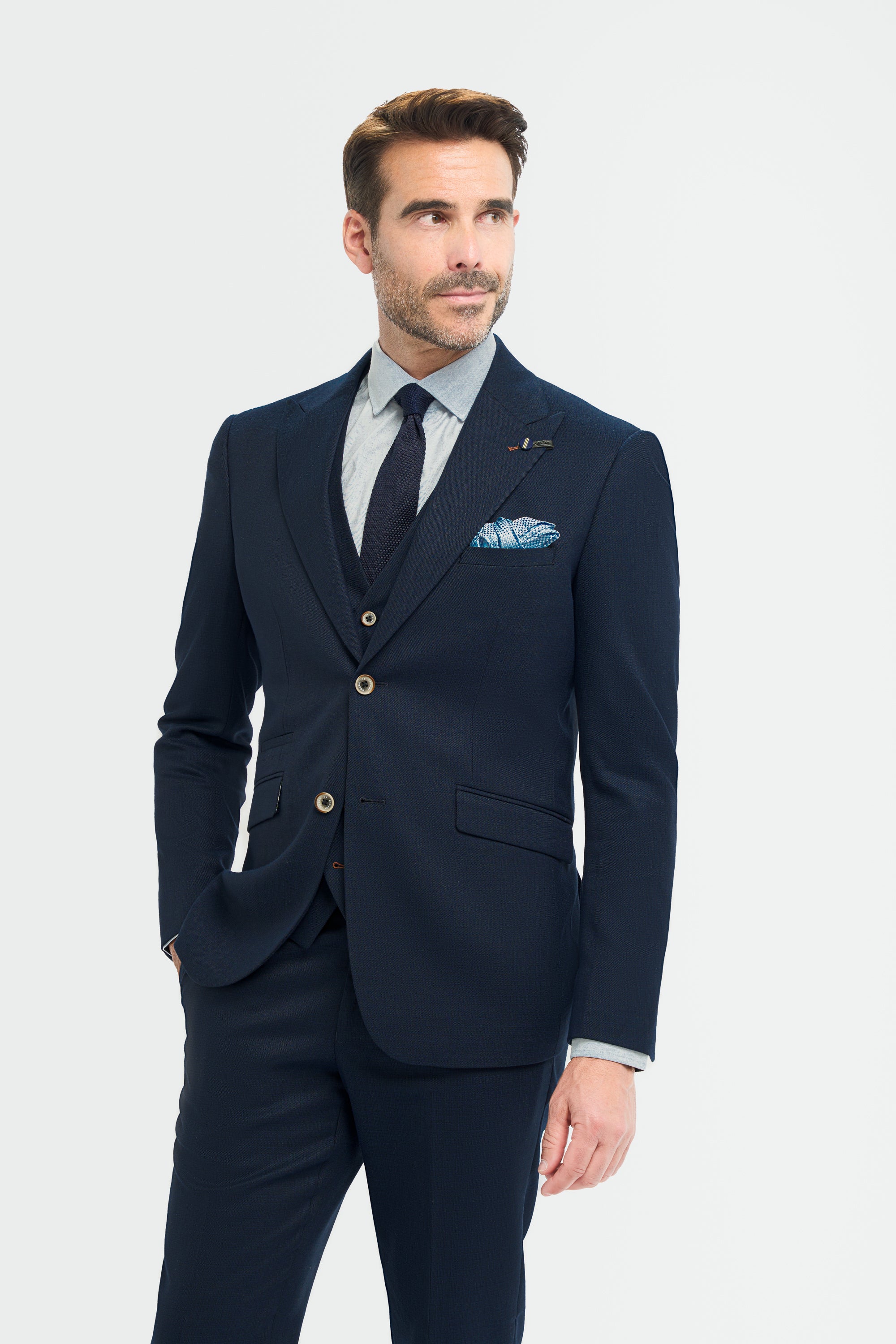 Men’s 3-Piece Slim Fit Textured Suit | Sirri Men Formalwear