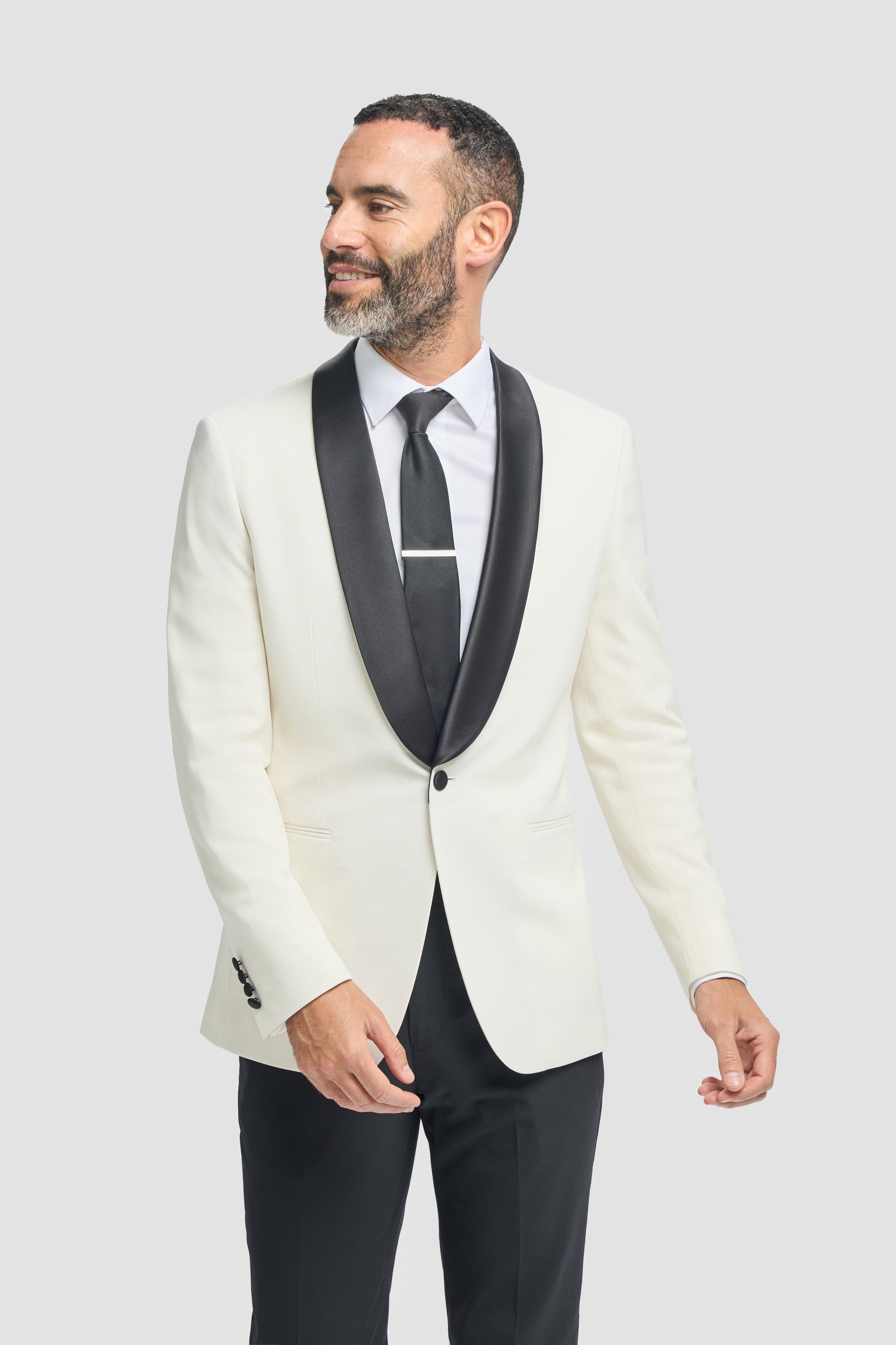 Men's Slim Fit Wool Blend Wedding Business Formal Plain Suit 2 Piece ...