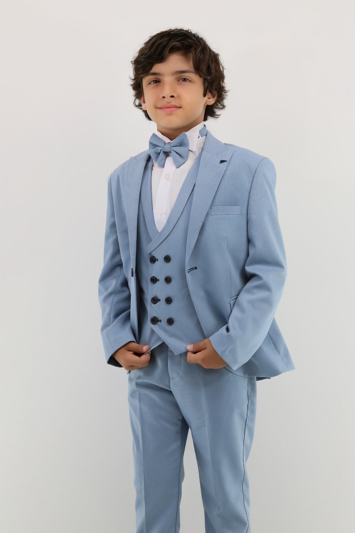 Boys Self-patterned Communion Suit 6-piece Set | SIRRI